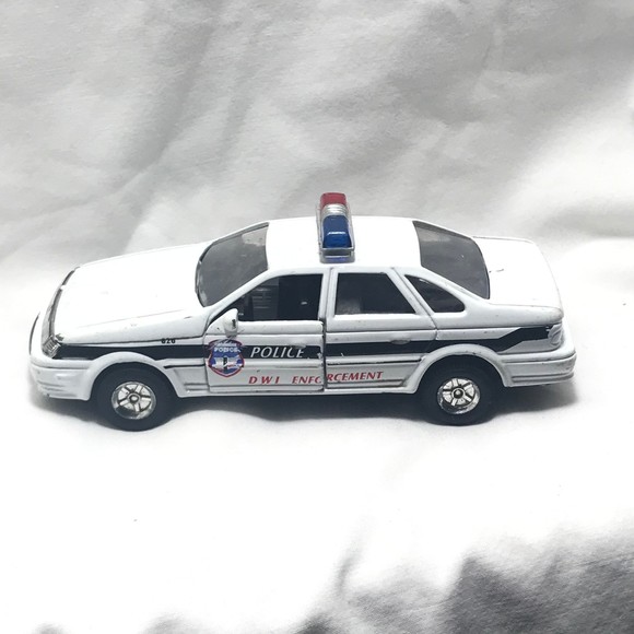 Police | Toys | Motorized Pullback White With Blue Red Stripe Police ...